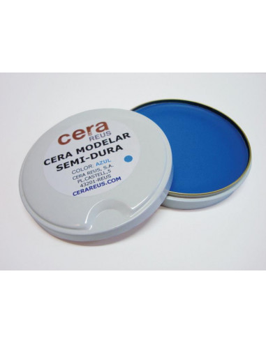 Cera Modeladora - Semidura - Azul Claro - Tarrina (50 gr) - REUS ...